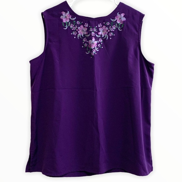 Bon Worth | Tops | Vintage Bon Worth Embroidered Tank Top | Poshmark